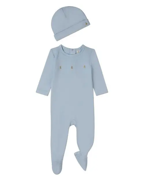 MINIMOI Three Little Bears Blend Footie Set - Baby Blue