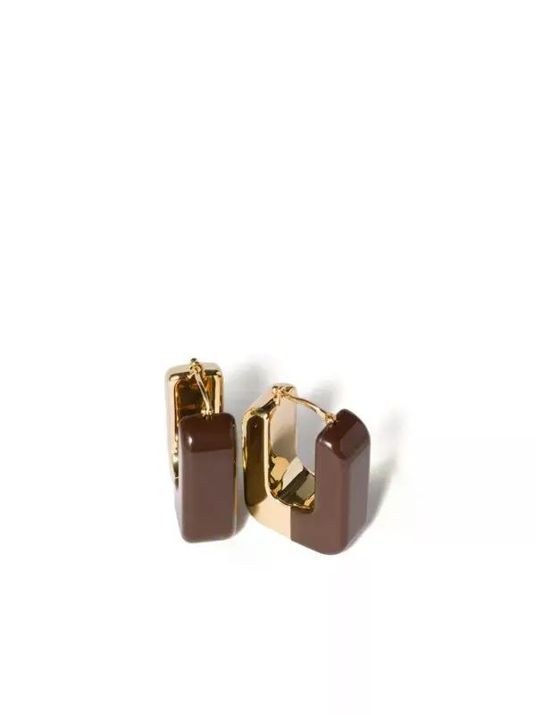 Miu Miu Colourblock Earrings - Gold