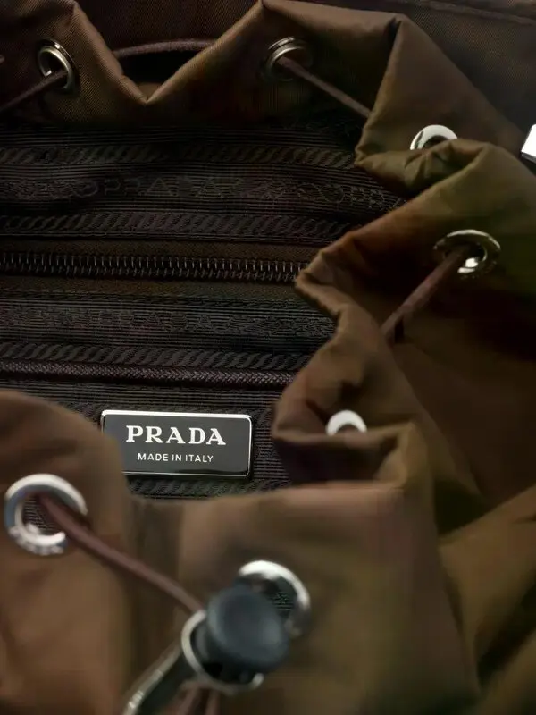 Prada Logo-detail Backpack - Brown