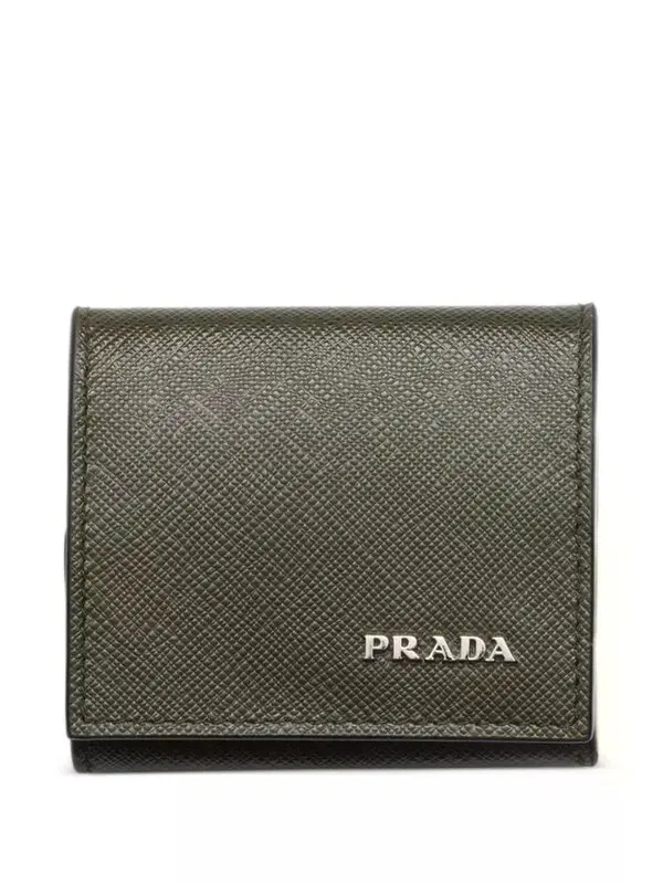 Prada Saffiano Leather Coin Purse - Green