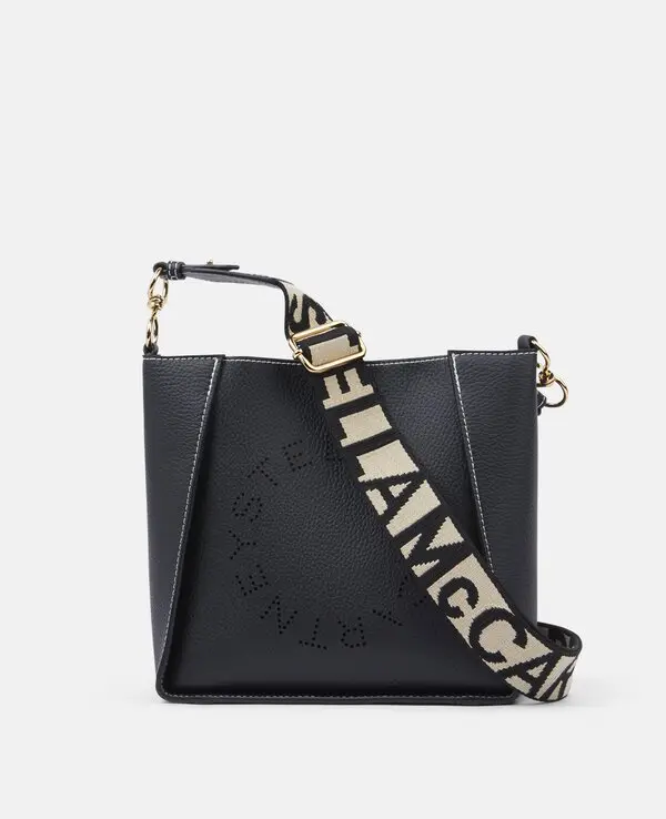 Stella McCartney Logo Square Crossbody Bag - Black