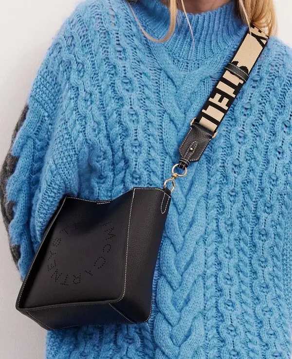 Stella McCartney Logo Square Crossbody Bag - Black