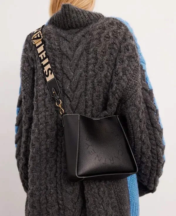Stella McCartney Logo Square Crossbody Bag - Black