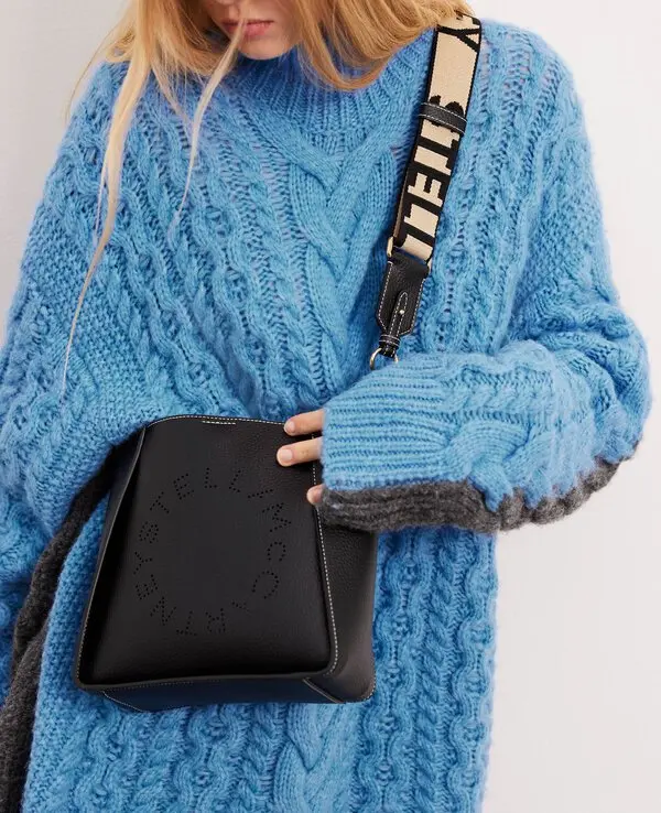 Stella McCartney Logo Square Crossbody Bag - Black