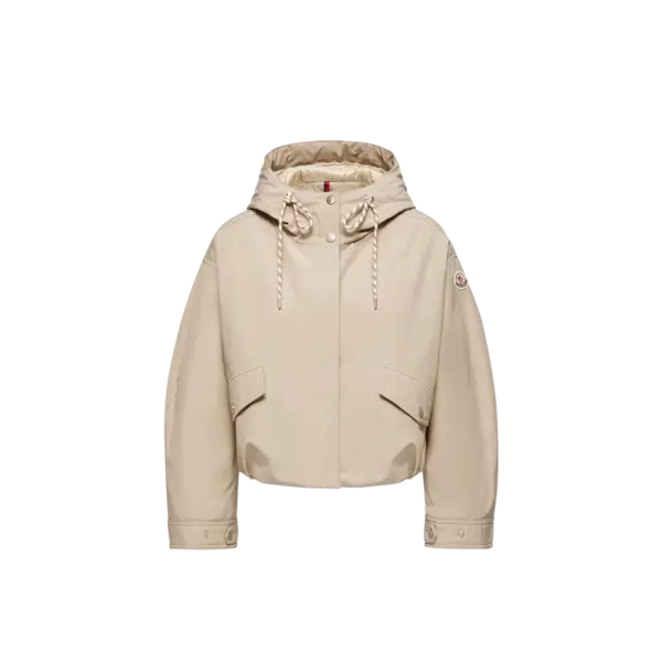 Moncler Eucalyptus Hooded Down Jacket - Beige