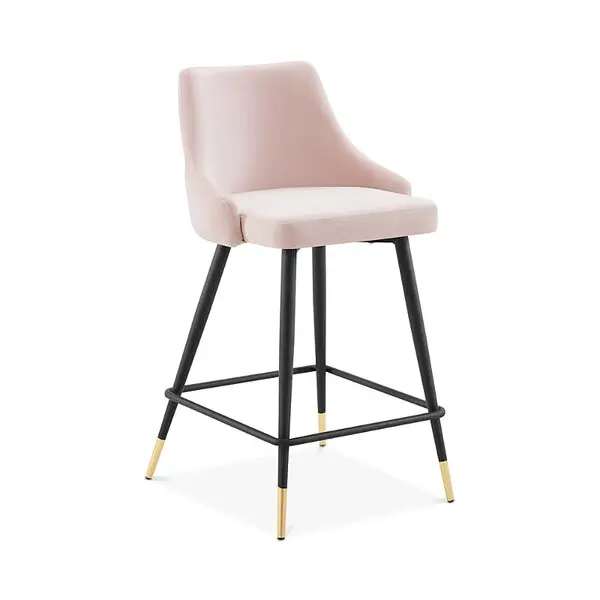 MODWAY Adorn Performance Velvet Counter Stool - Pink