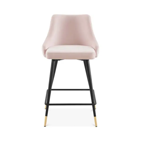 MODWAY Adorn Performance Velvet Counter Stool - Pink