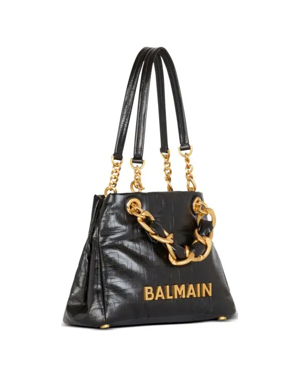Balmain 1945 Soft Cabas Small-pb Handbag - Black