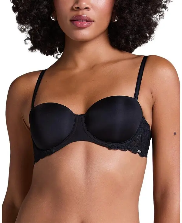 Hunkemoller Angie Padded Strapless Underwired Bra - Black