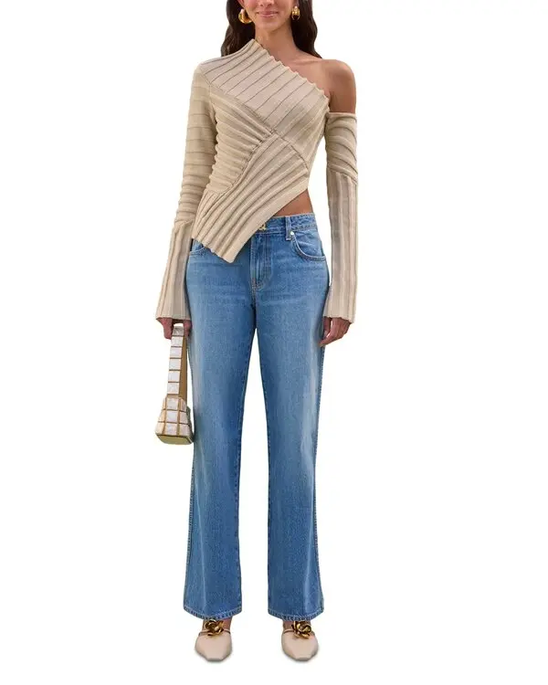 Cult Gaia Jaidan Asymmetric Knit Top