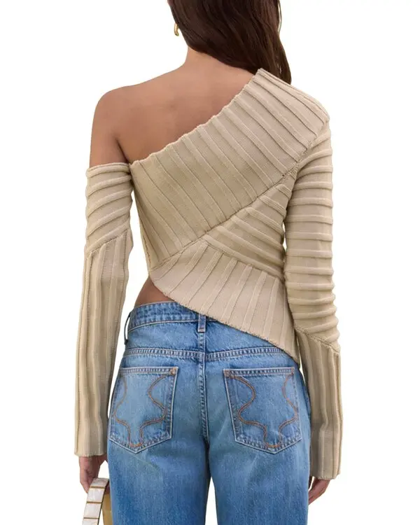 Cult Gaia Jaidan Asymmetric Knit Top