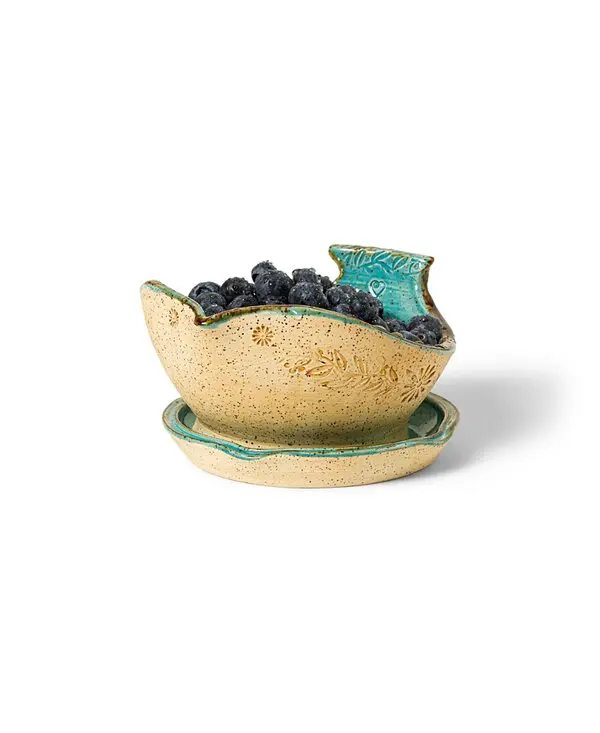UNCOMMON GOODS Bluebird Berry Bowl - Blue