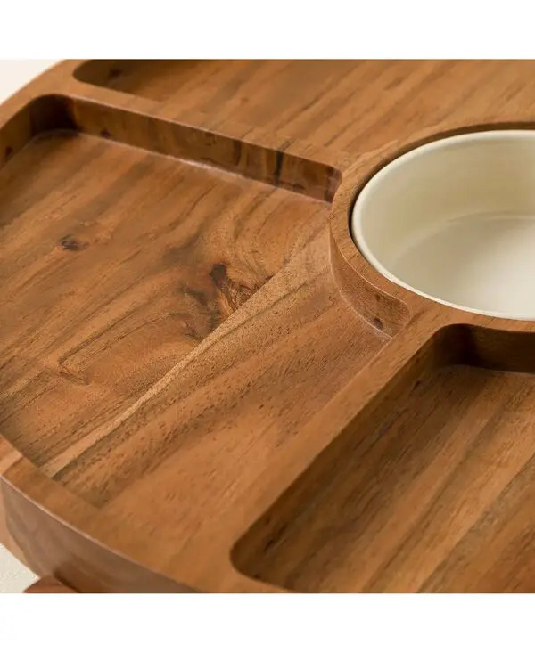 UNCOMMON GOODS Flip & Dip Double-sided Serving Board