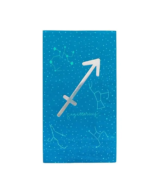 JOLLITY & CO Zodiac Themed Paper Party Guest Napkins, Set Of 16 - Sagittarius