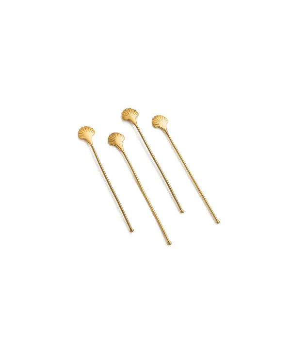 FLECK Seashell Drink Stirrers, Set Of 4