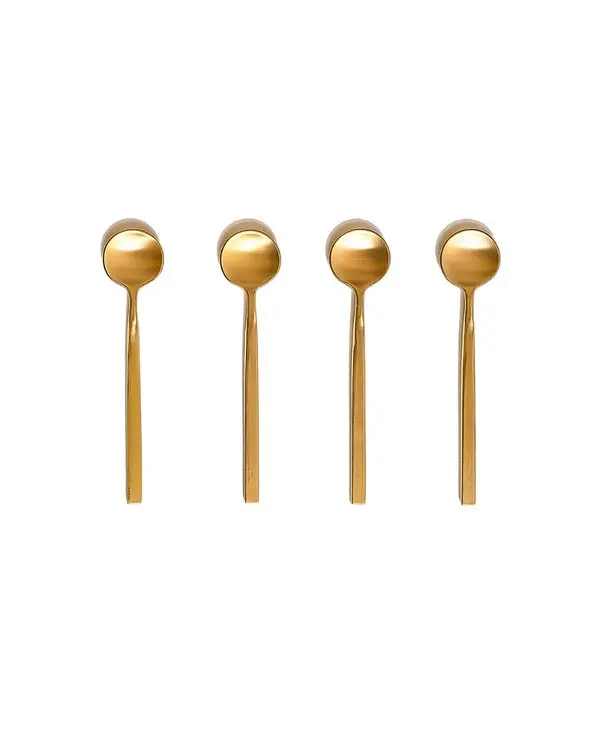 FLECK Wabi Coffee Spoons Set Of 4 - Brass
