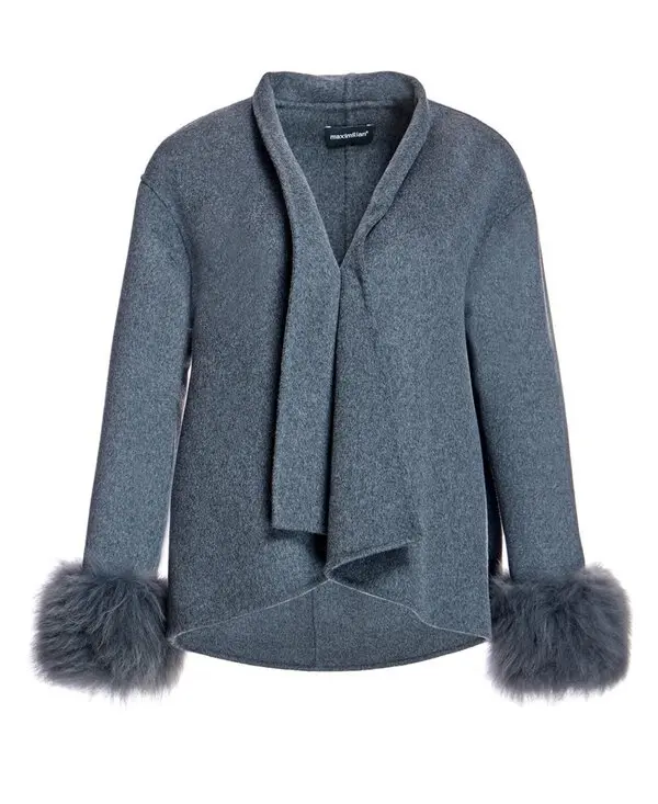 MAXIMILIAN Wool Jacket - Grey/grey