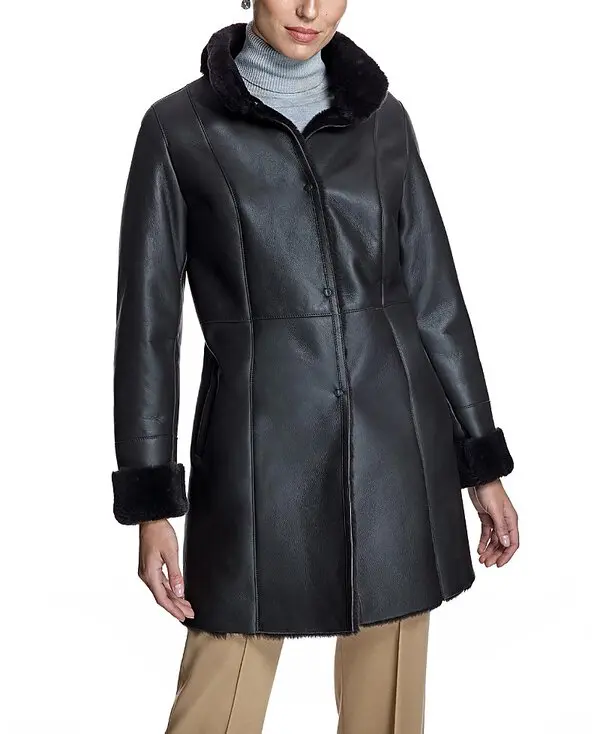 MAXIMILIAN Nappa Shearling Coat
