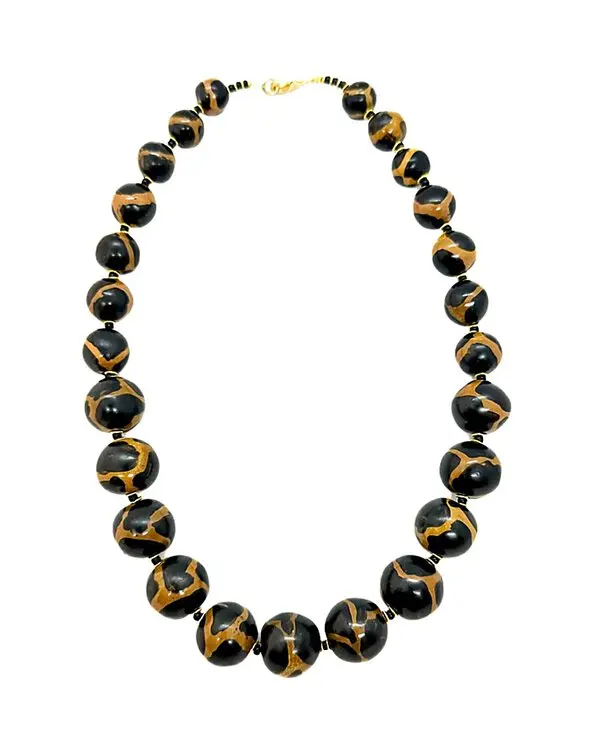 KAZURI Beaded Necklace - Sahara Sand