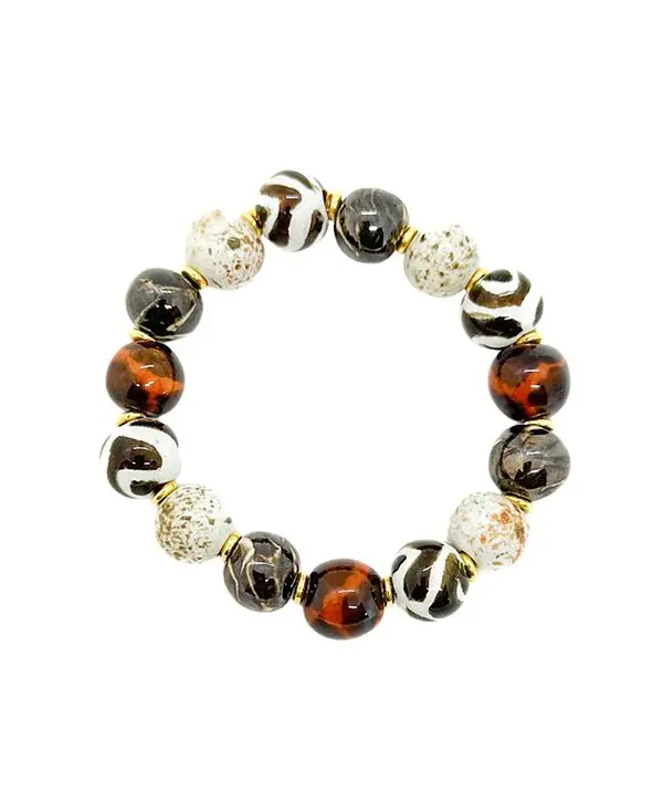 KAZURI Beaded Bracelet - African Gold