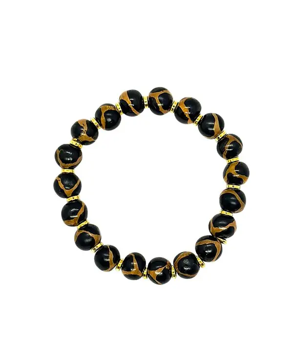 KAZURI Beaded Bracelet - Sahara Sand