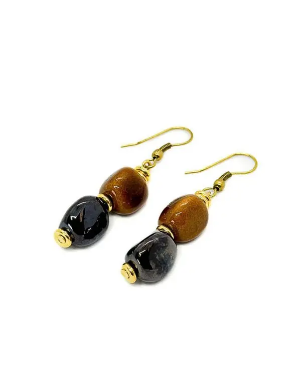 KAZURI Beaded Dangle Earrings
