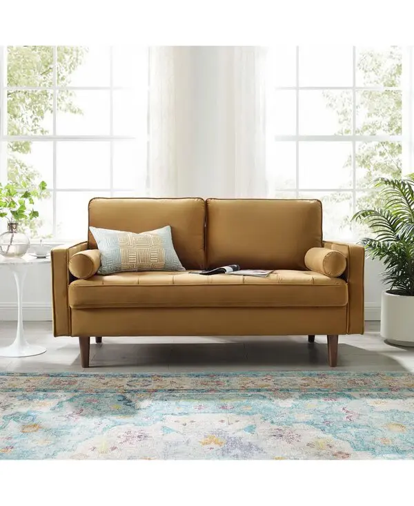 MODWAY Valour Performance Velvet Loveseat