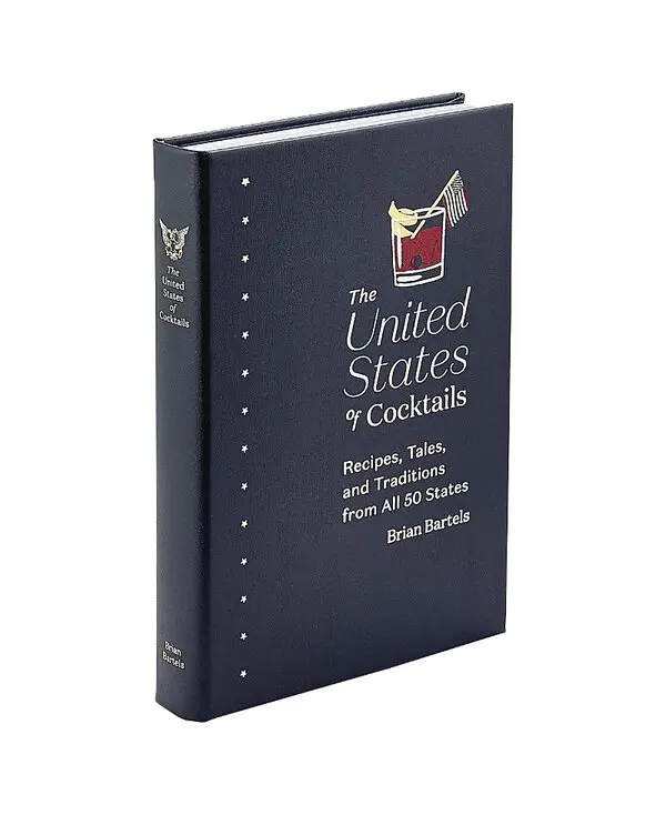 GRAPHIC IMAGE The United States Of Cocktails Leather Bound Book - Navy
