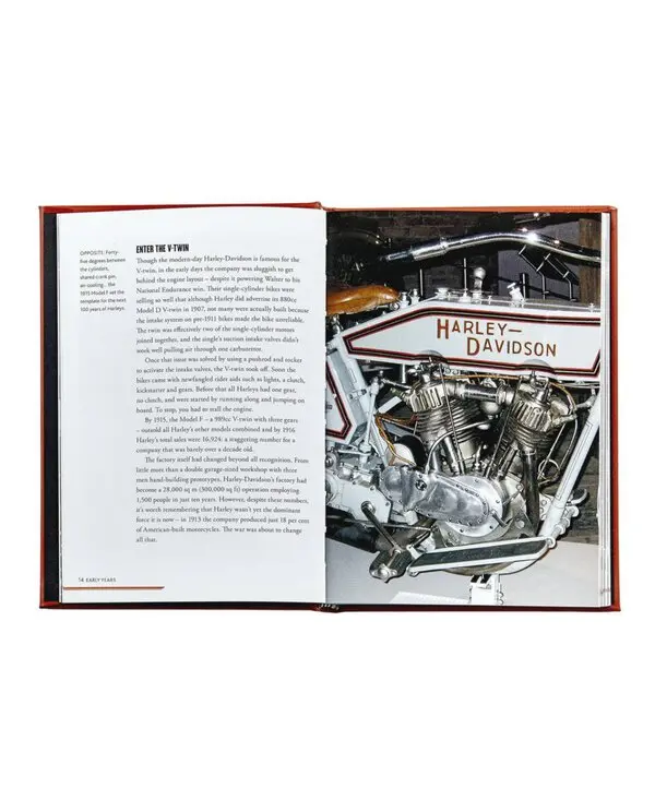 GRAPHIC IMAGE The Story Of Harley Davidson Leather Bound Book