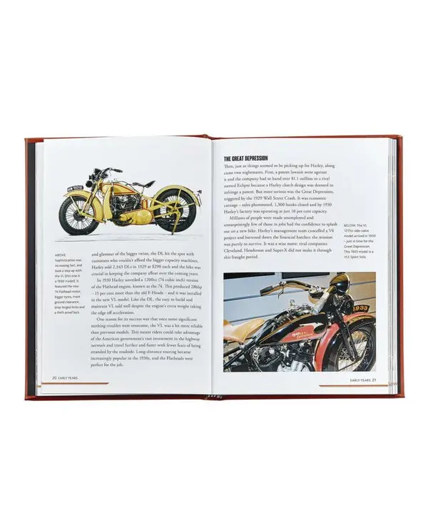 GRAPHIC IMAGE The Story Of Harley Davidson Leather Bound Book