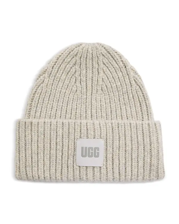 UGG Chunky Ribbed Beanie - Light Grey
