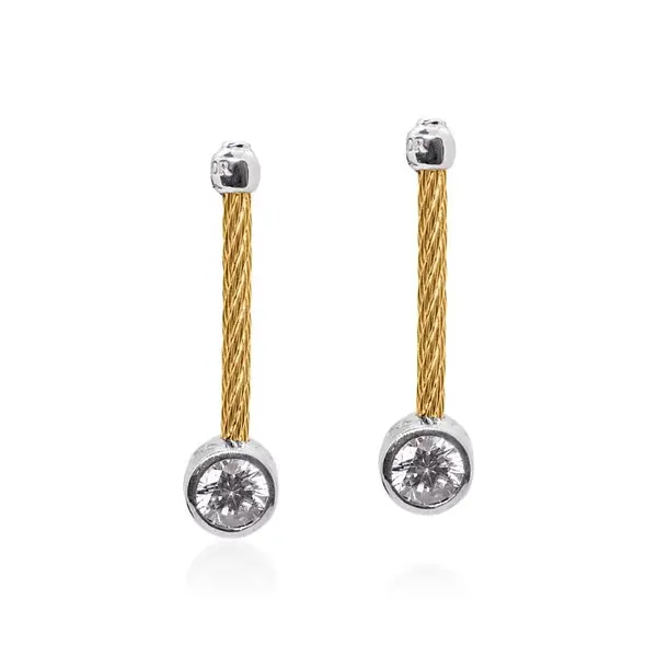 Alor Day Diamonds Drop Earrings, 1.00 Tcw - Yellow Cable/k White Gold