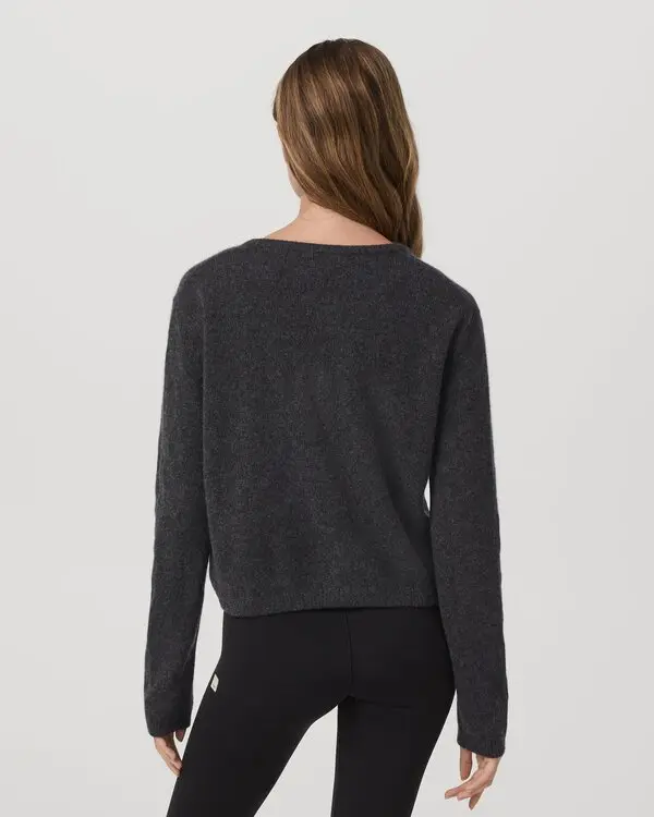 Vuori Milie Cashmere Cardigan - Charcoal Heather