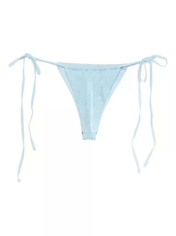 Frankies Bikinis Tia Tie-detail Bikini Bottom - Blue