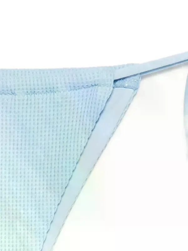 Frankies Bikinis Tia Tie-detail Bikini Bottom - Blue