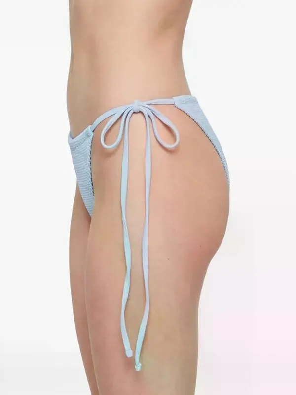 Frankies Bikinis Tia Tie-detail Bikini Bottom - Blue