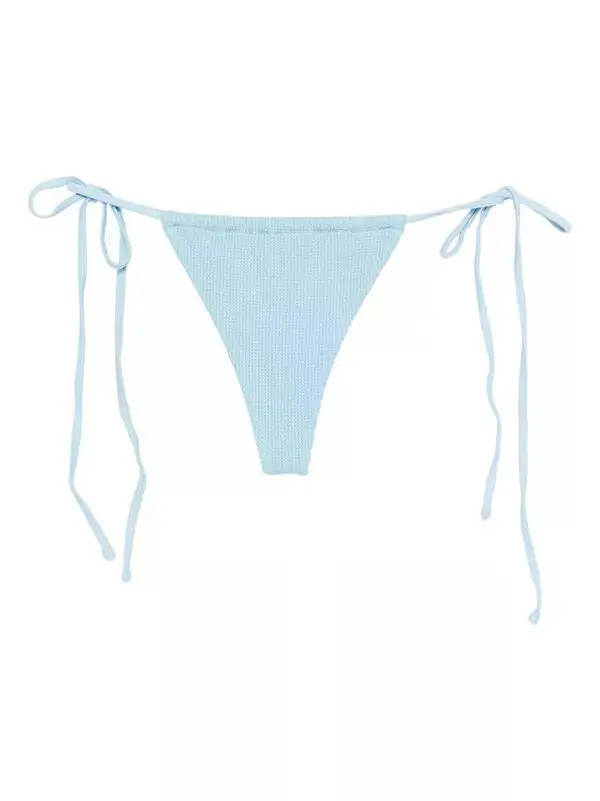 Frankies Bikinis Tia Tie-detail Bikini Bottom - Blue
