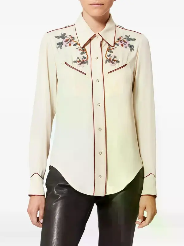 Isabel Marant Étoile Yzea Embroidered Shirt - Neutrals