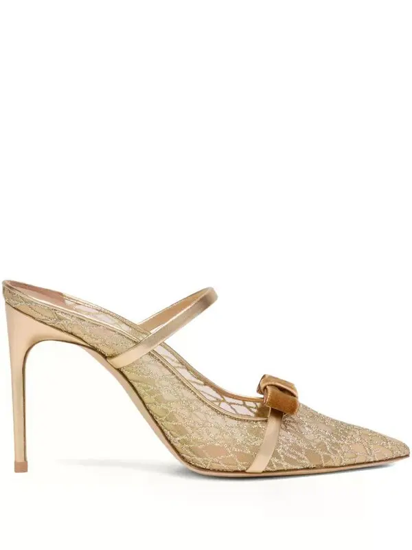 MALONE SOULIERS 90mm Aurora Heeled Mules - Gold