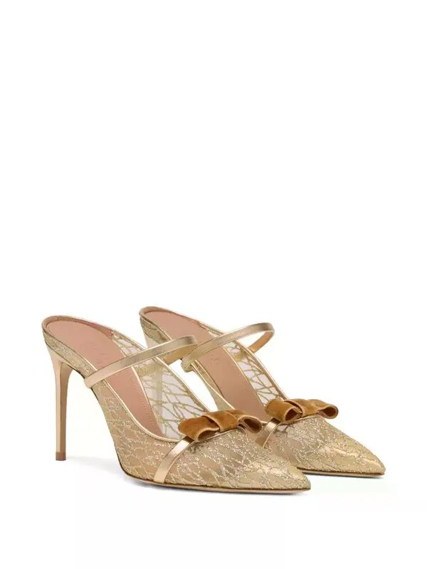 MALONE SOULIERS 90mm Aurora Heeled Mules - Gold