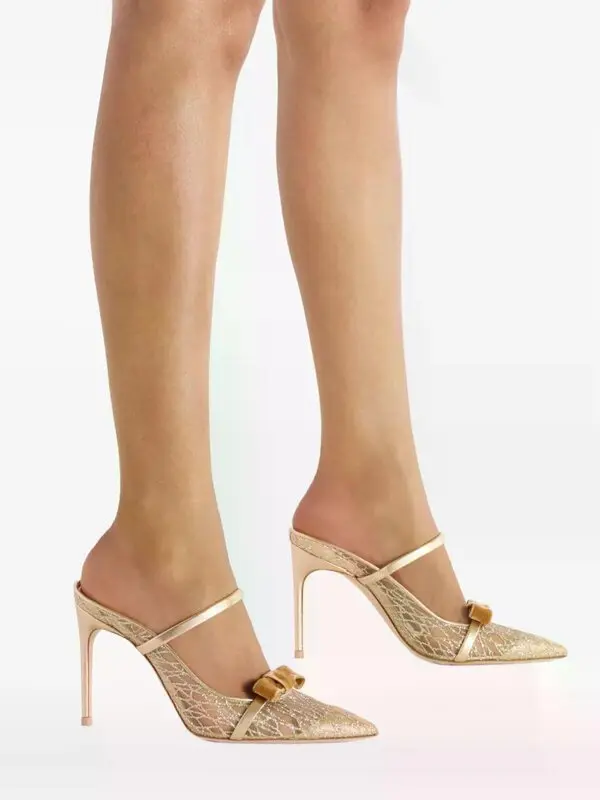 MALONE SOULIERS 90mm Aurora Heeled Mules - Gold