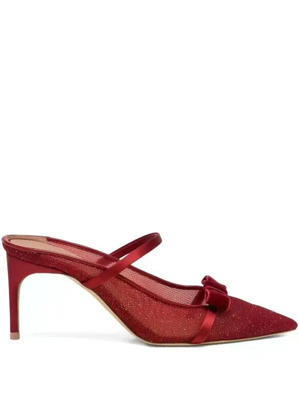 MALONE SOULIERS 70mm Aurora Heeled Mules - Red