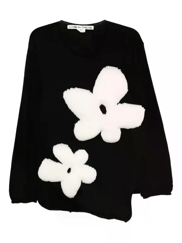 Comme Des Garçons Stuffed-flower Jumper