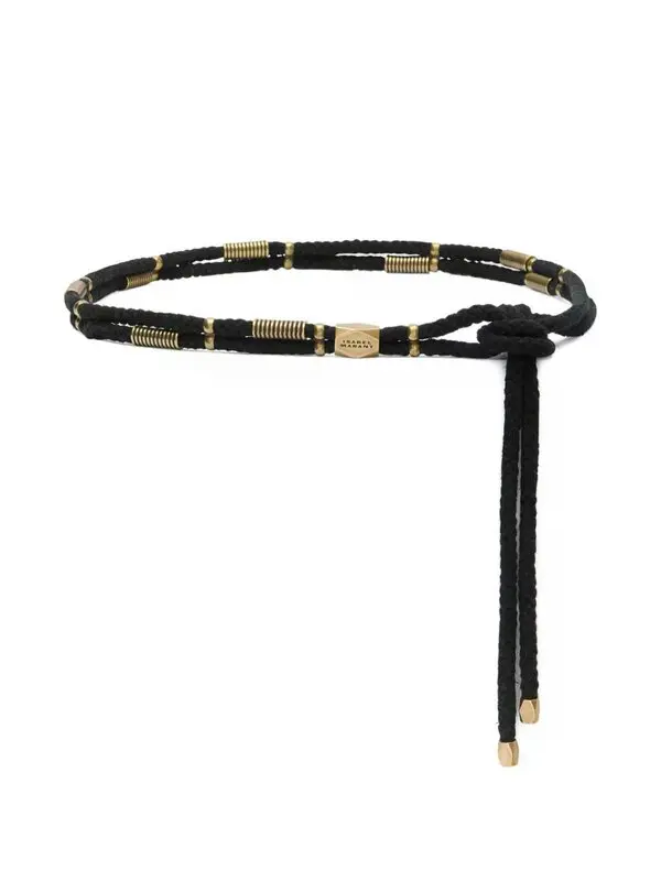 Isabel Marant Sayka Beaded Belt - Black