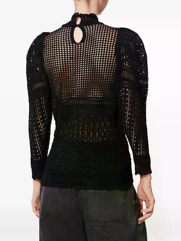 Isabel Marant Étoile Dahara Openwork Blouse - Black
