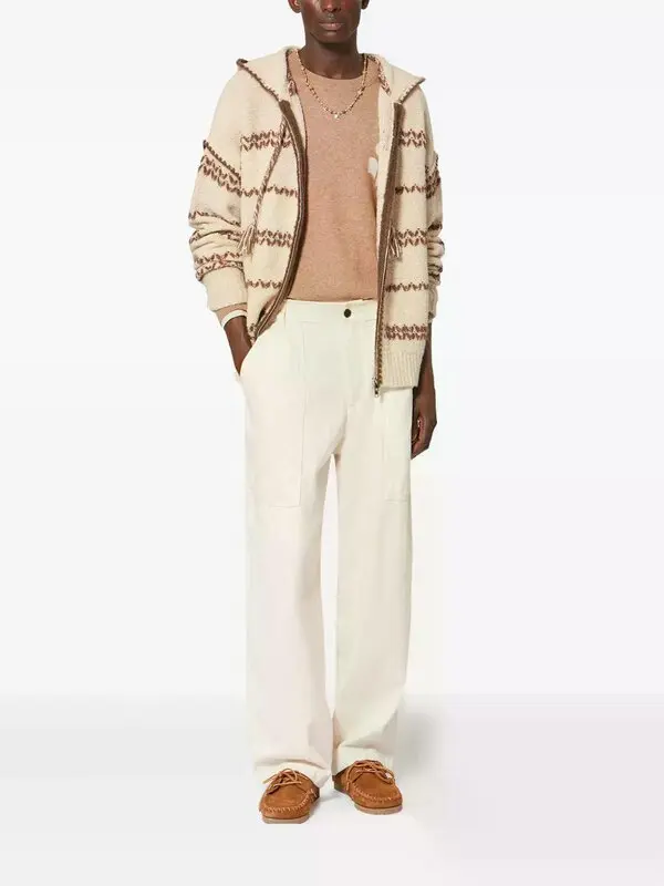 MARANT Rolian Striped Hooded Cardigan