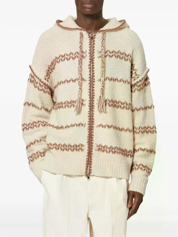 MARANT Rolian Striped Hooded Cardigan