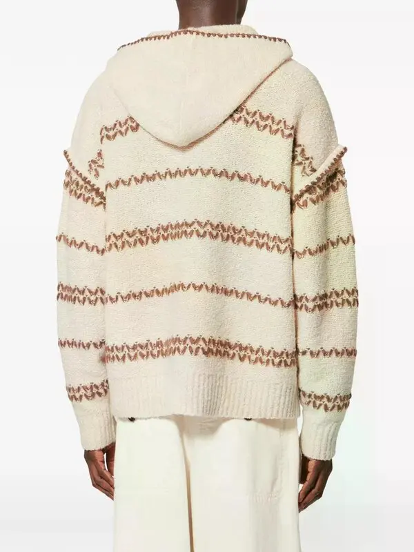 MARANT Rolian Striped Hooded Cardigan