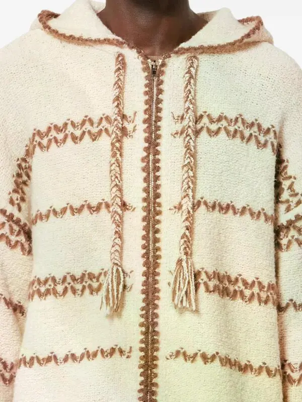 MARANT Rolian Striped Hooded Cardigan