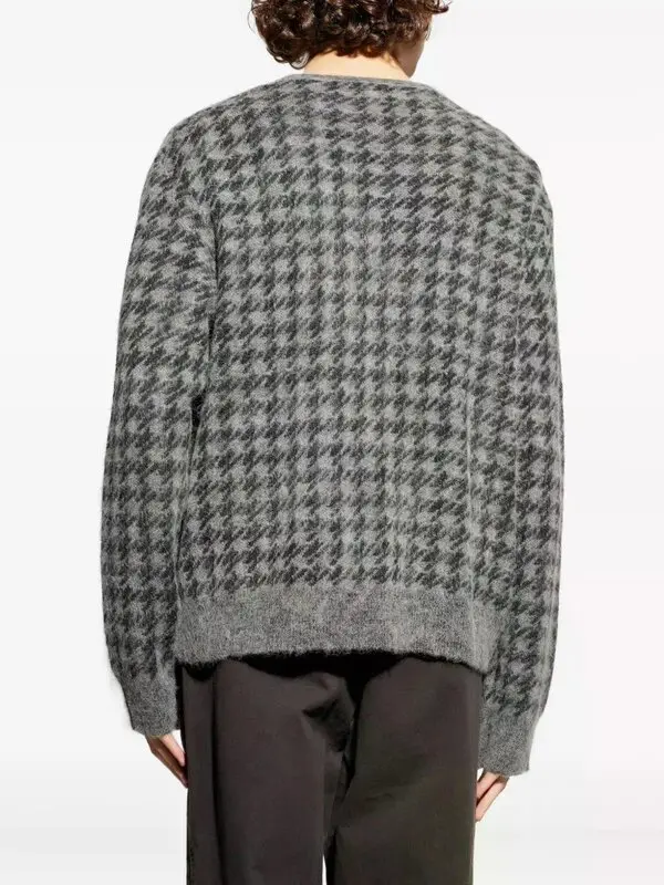 ALLSAINTS Zain Houndstooth Cardigan - Grey